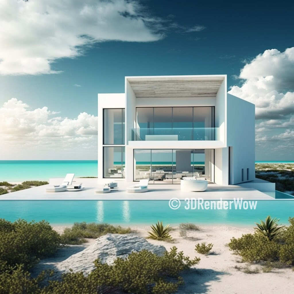 3D Rendering Custom Photorealistic Architecture MODERN House Render ...