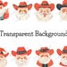 Cowboy Santa Claus Clipart Bundle, Wild West Png, Country Western ...