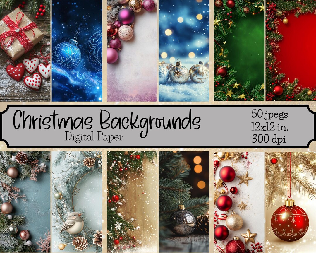 Christmas Backgrounds, Christmas Digital Papers, Wood Backgrounds ...