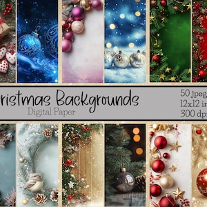 Christmas Backgrounds, Christmas Digital Papers, Wood Backgrounds ...