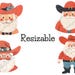 Cowboy Santa Claus Clipart Bundle, Wild West Png, Country Western ...