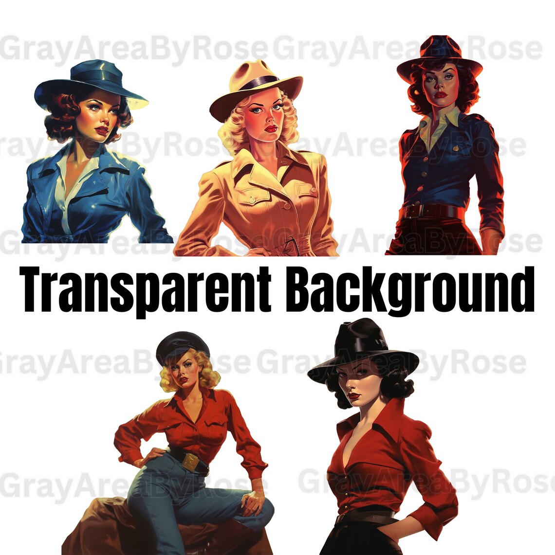 Vintage Pulp Magazine Women Clipart Bundle Pulp Fiction Junk - Etsy