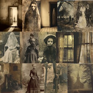 Spooky Haunted Images, Junk Journal Background Pages, Scrapbooking ...