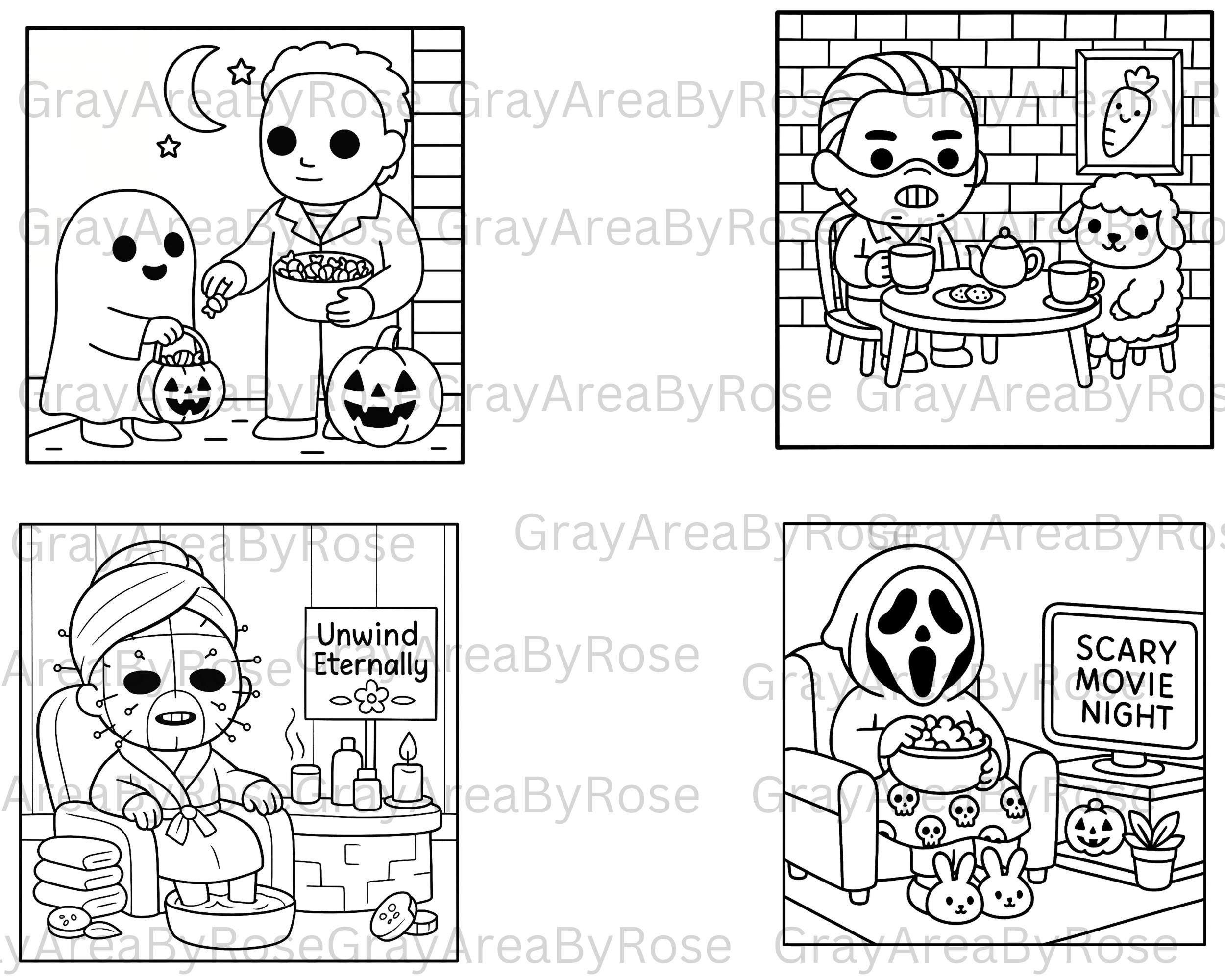 Color Me Creepy and Cute | Spooky Kawaii Coloring Book – Printable PDF ...