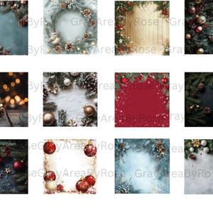 Christmas Backgrounds, Christmas Digital Papers, Wood Backgrounds ...