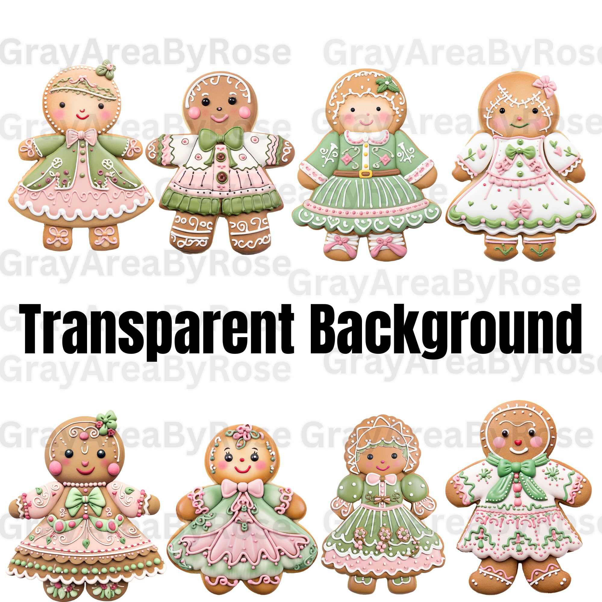 Gingerbread Cookie Clipart Bundle, Christmas Gingerbread Cookies ...