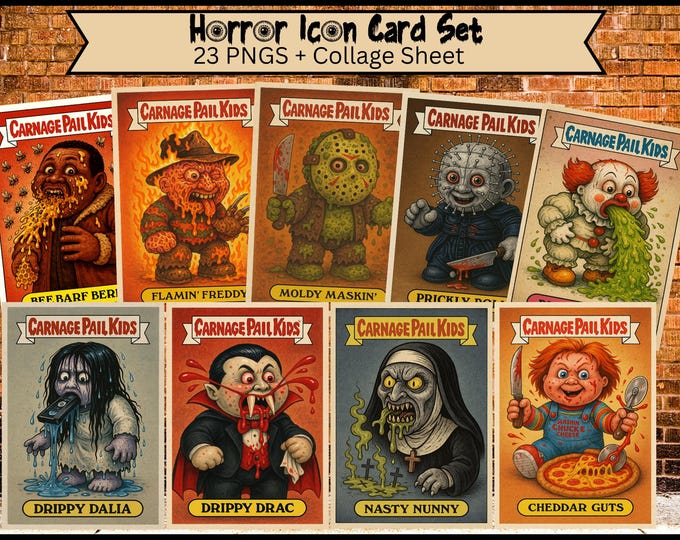 Fright Flicks Trading Cards - Etsy