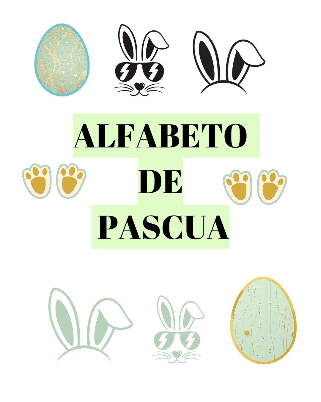 Alfabeto De Pascua DIGITAL / Letras De Pascua / Fuente De Pascua / PNG ...