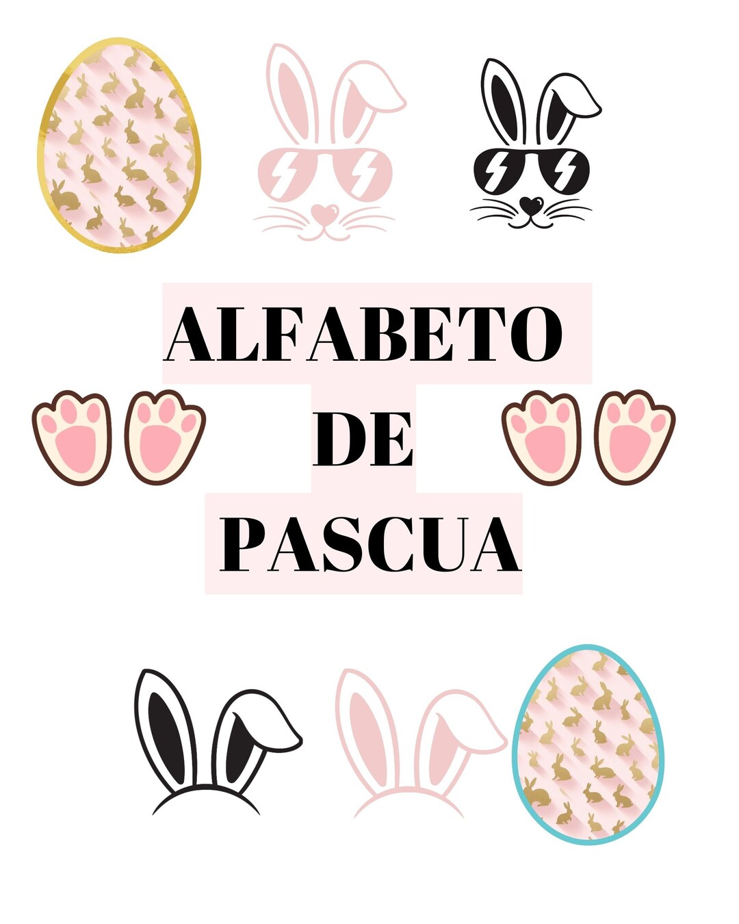 Alfabeto De Pascua DIGITAL / Letras De Pascua / Fuente De Pascua / PNG ...