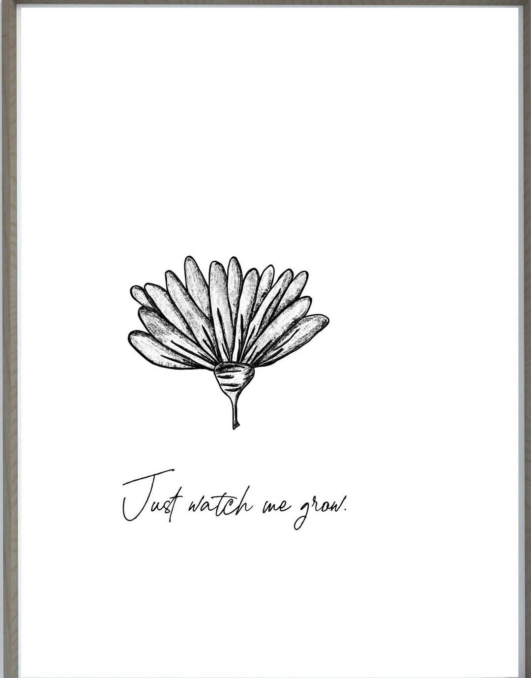 Simple Floral Wall Art, Flower Drawing, Nursery Decor, Flower Sketch - Etsy