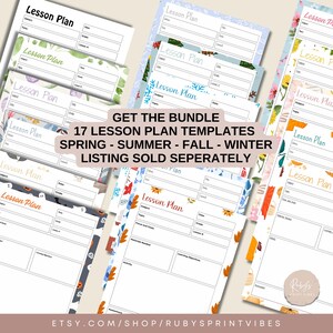 Summer Themed Daily Lesson Plan Template for Teacher Lesson Planning ...