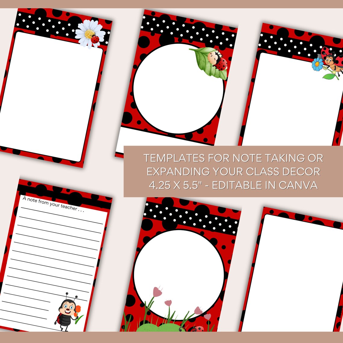 Classroom Decor Bundle: Ladybug Theme Decorations | Classroom Labels ...