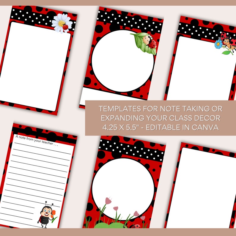 Classroom Decor Bundle: Ladybug Theme Decorations | Classroom Labels ...