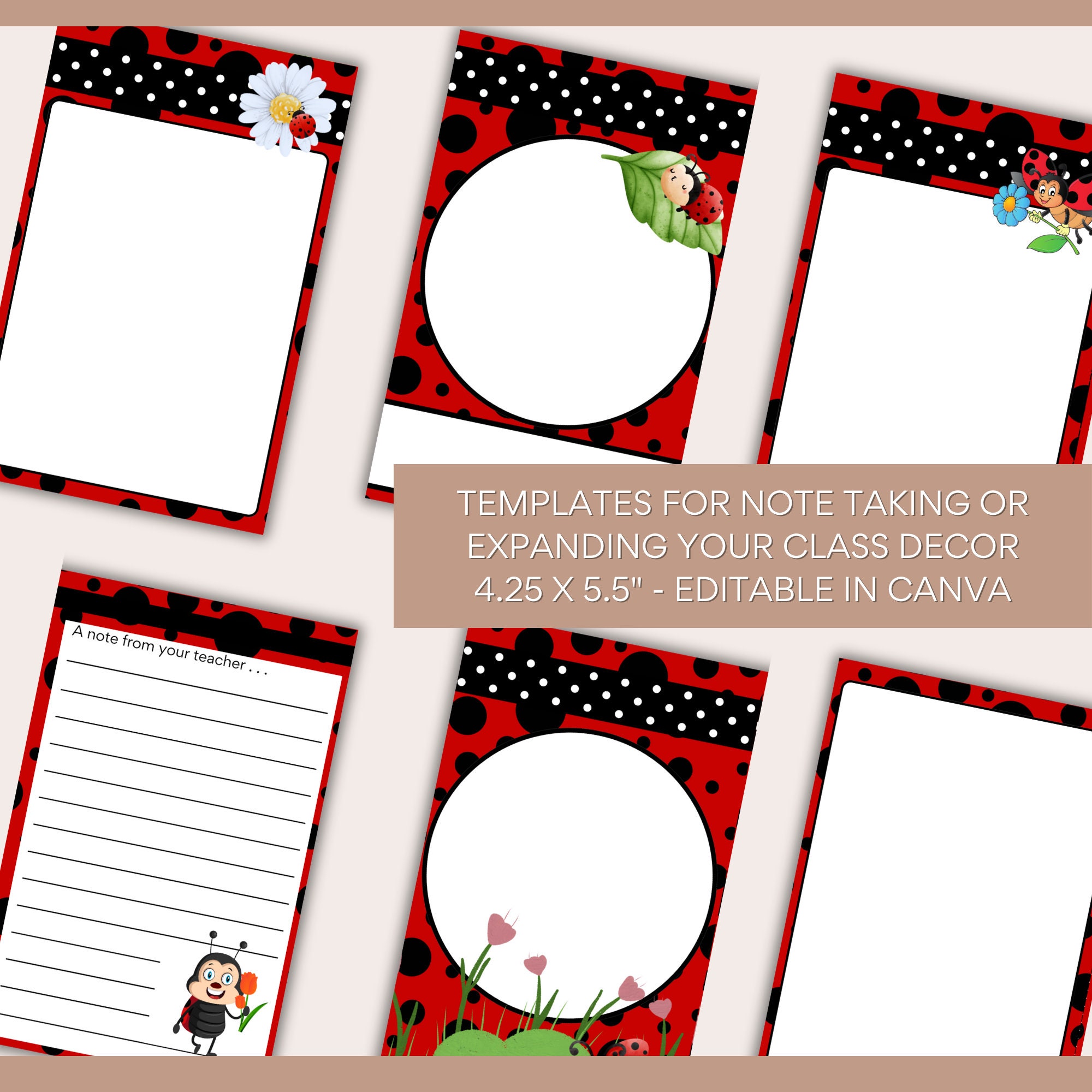 Classroom Decor Bundle: Ladybug Theme Decorations | Classroom Labels ...