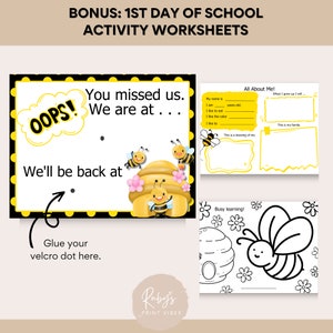 Bumble Bee Classroom Décor Bundle for Preschool Bulletin Board Bumble ...