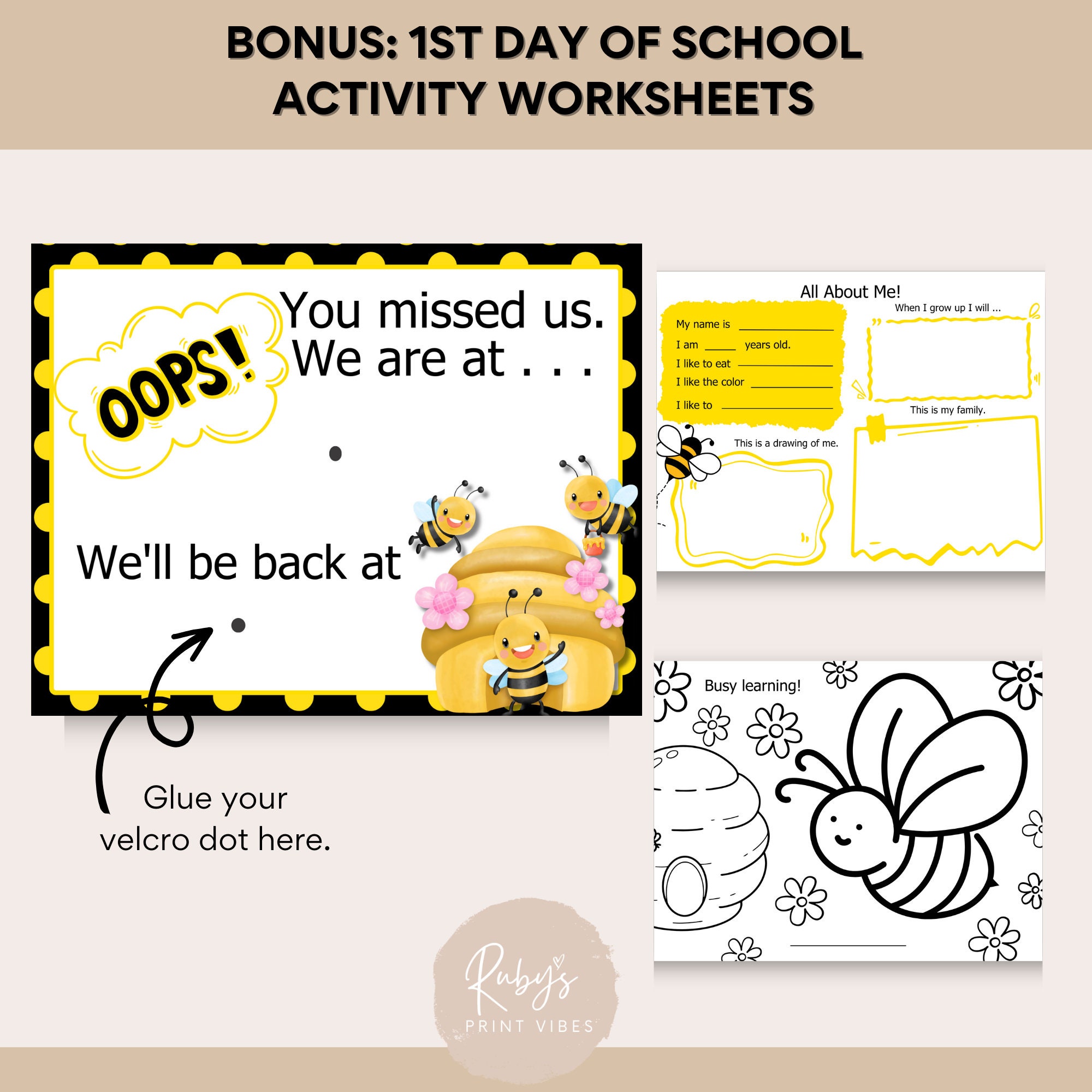 Bumble Bee Classroom Décor Bundle for Preschool Bulletin Board Bumble ...
