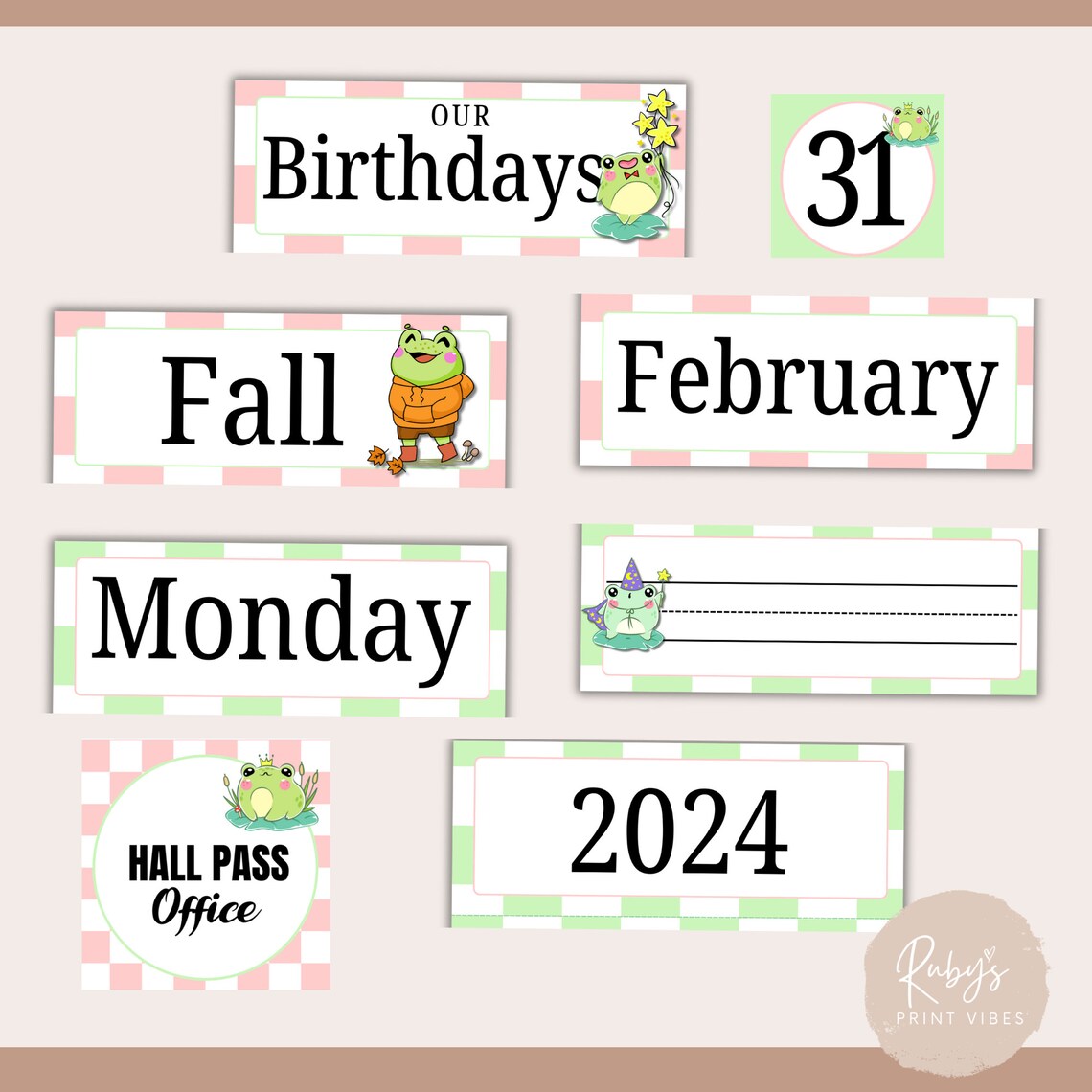 Classroom Decor Bundle: Frog Theme Editable Decorations | Classroom ...