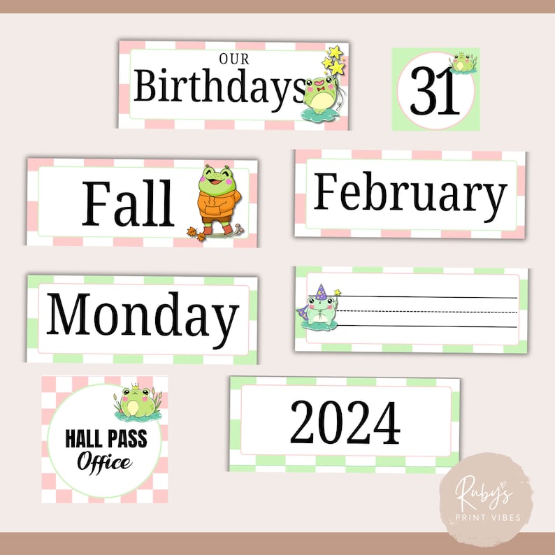Classroom Decor Bundle: Frog Theme Editable Decorations | Classroom ...