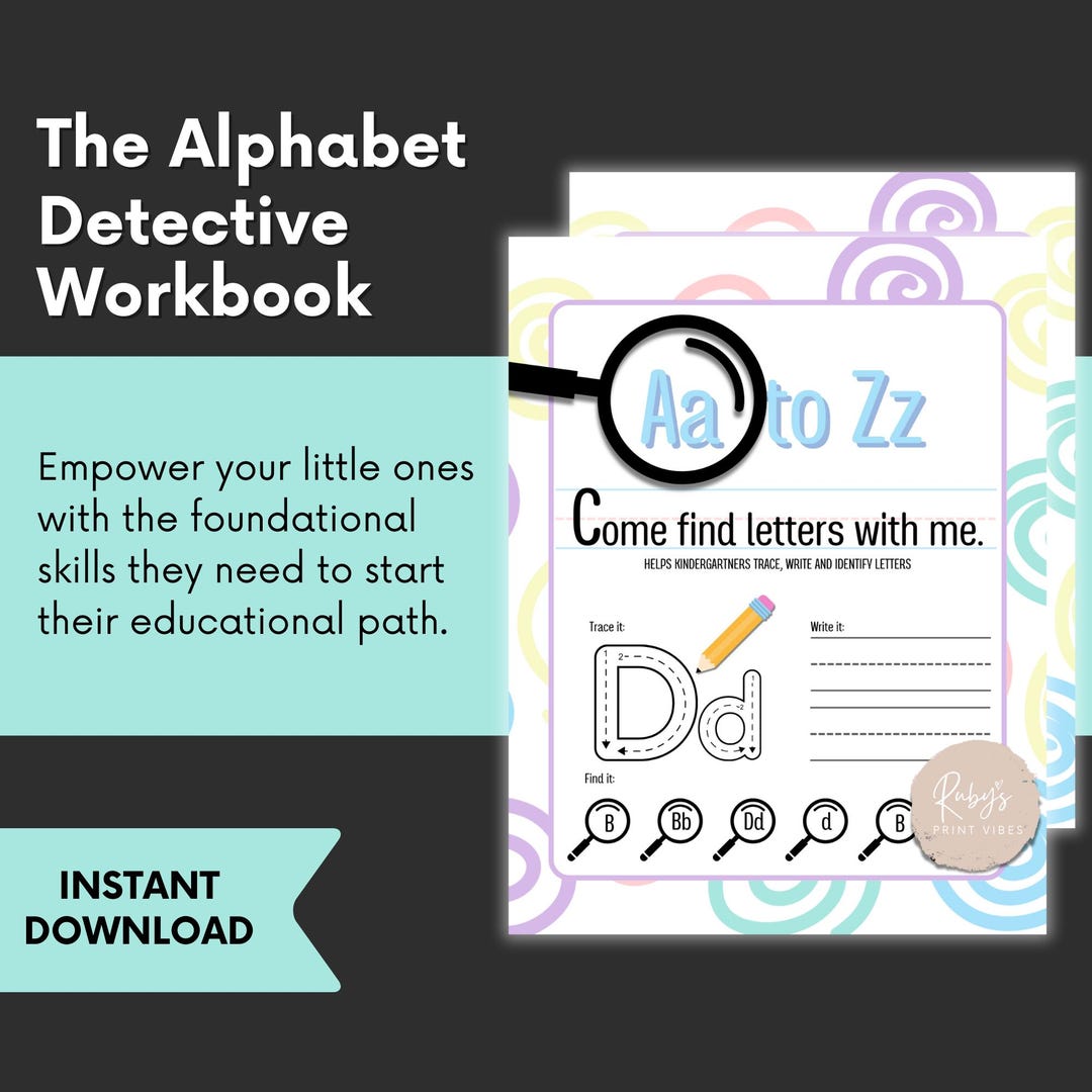 Alphabet Detective Workbook: Handwriting Practice (digital Download) - Etsy