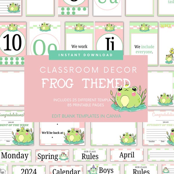 Frog Classroom - Etsy