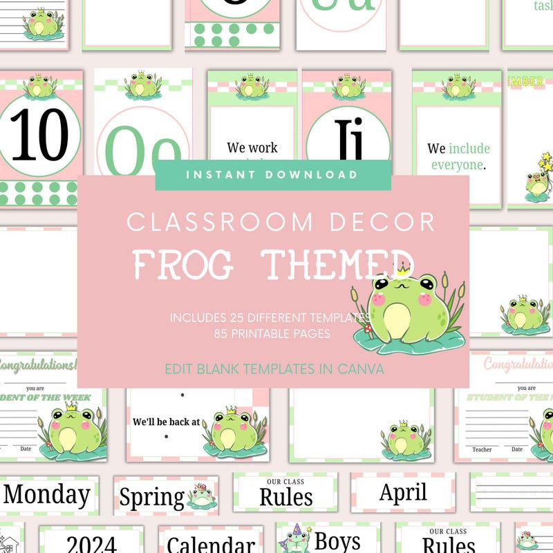 Frog Classroom - Etsy