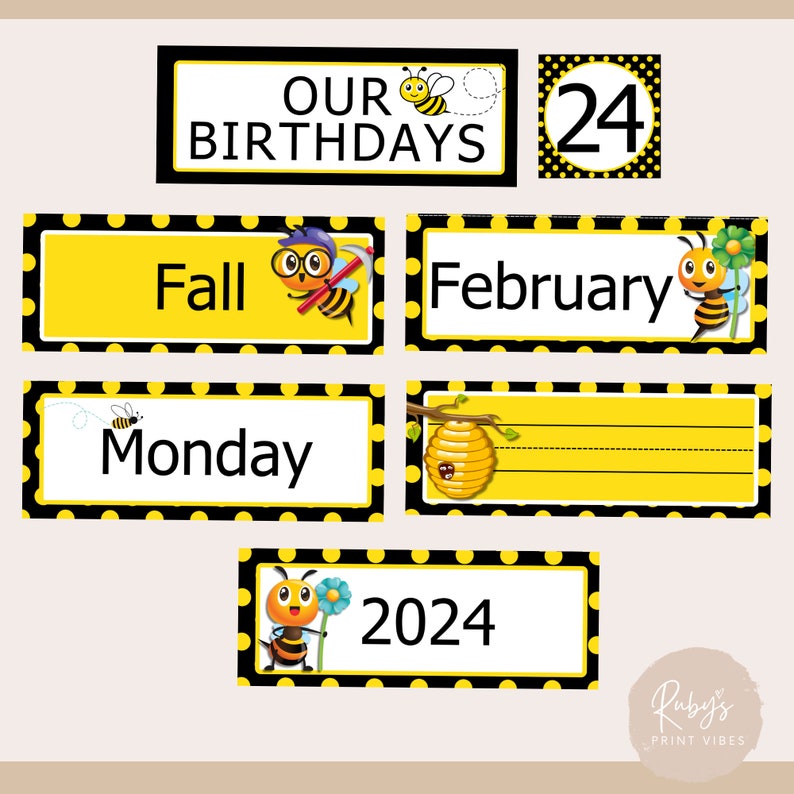 Bumble Bee Classroom Décor Bundle for Preschool Bulletin Board Bumble ...