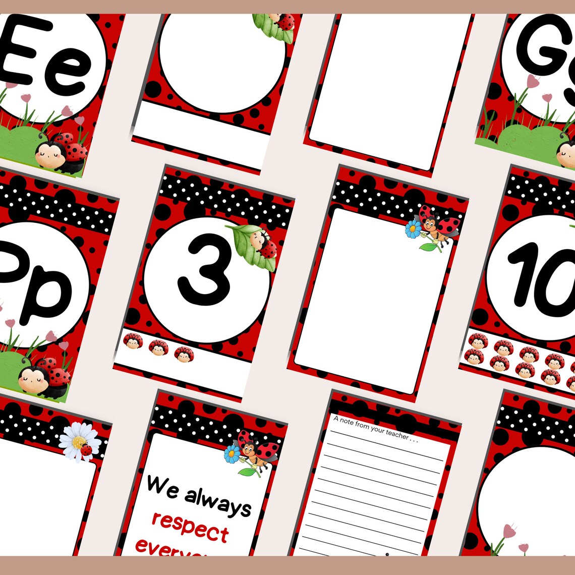 Classroom Decor Bundle: Ladybug Theme Decorations | Classroom Labels ...