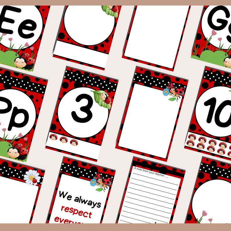 Classroom Decor Bundle: Ladybug Theme Decorations | Classroom Labels ...