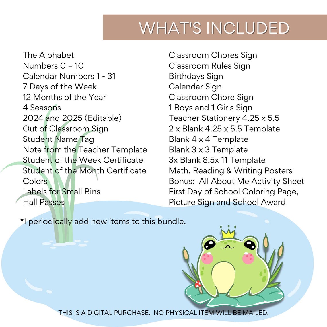 Classroom Decor Bundle: Frog Theme Editable Decorations | Classroom ...