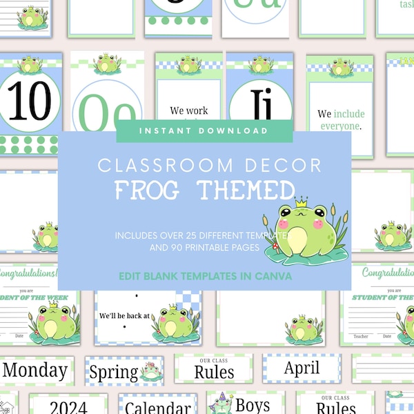 Frog Classroom - Etsy