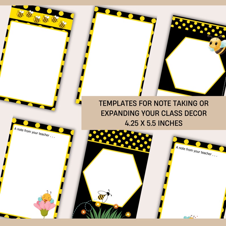 Bumble Bee Classroom Décor Bundle for Preschool Bulletin Board Bumble ...