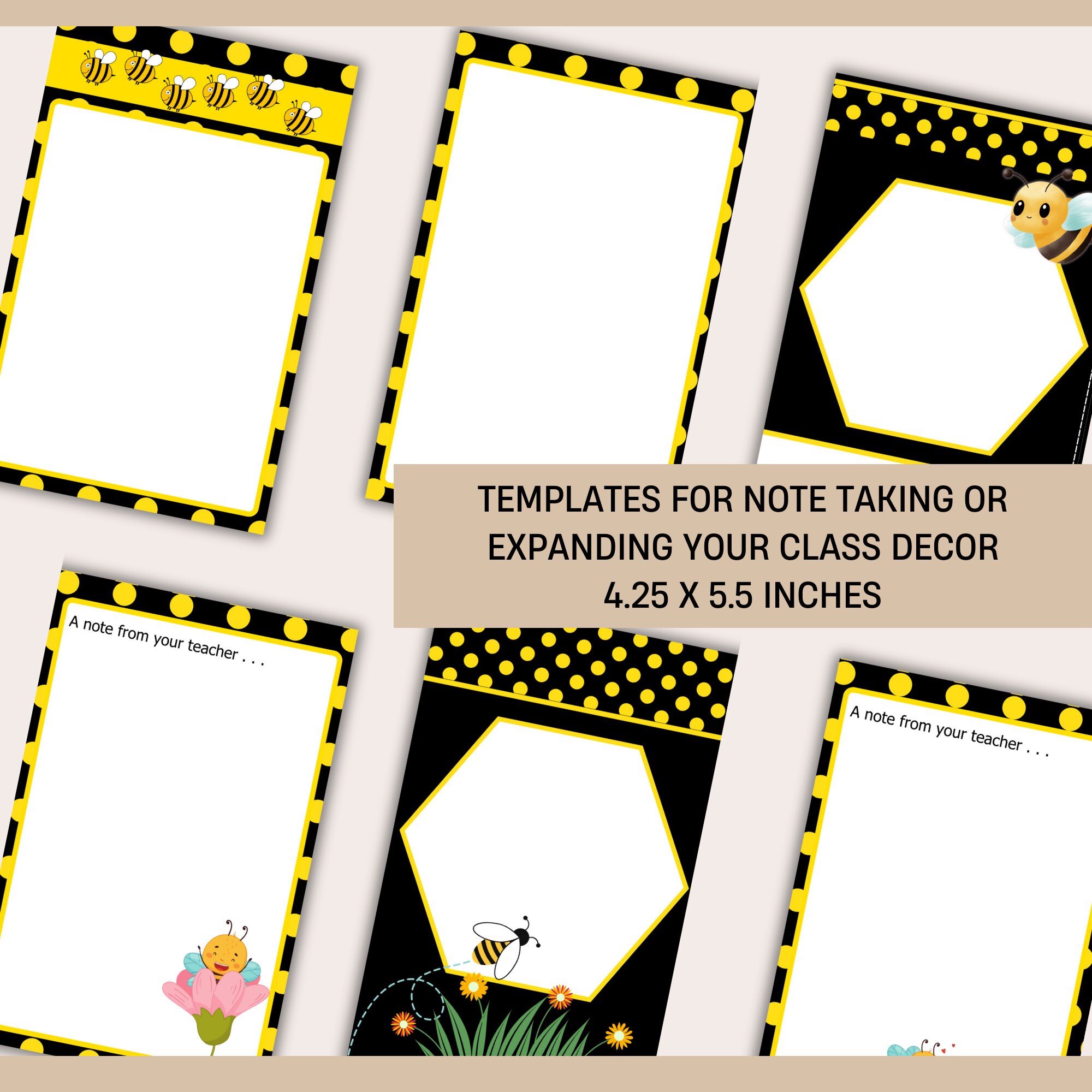 Bumble Bee Classroom Décor Bundle for Preschool Bulletin Board Bumble ...