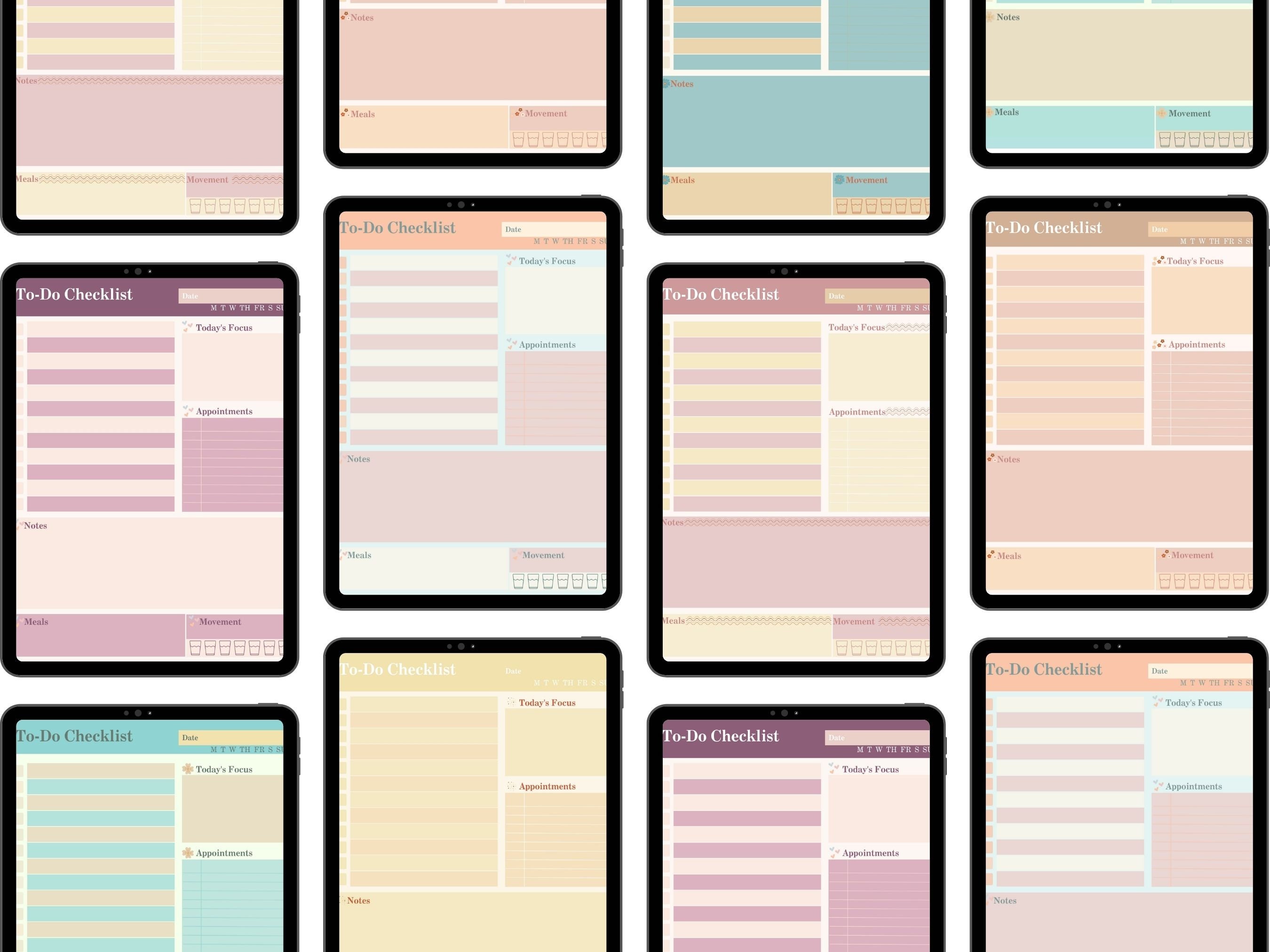 Boho Printable To-do Checklist Digital Daily Planner Bohemian Theme ...