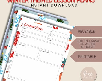 Printable Teacher Lesson Plan - Etsy UK