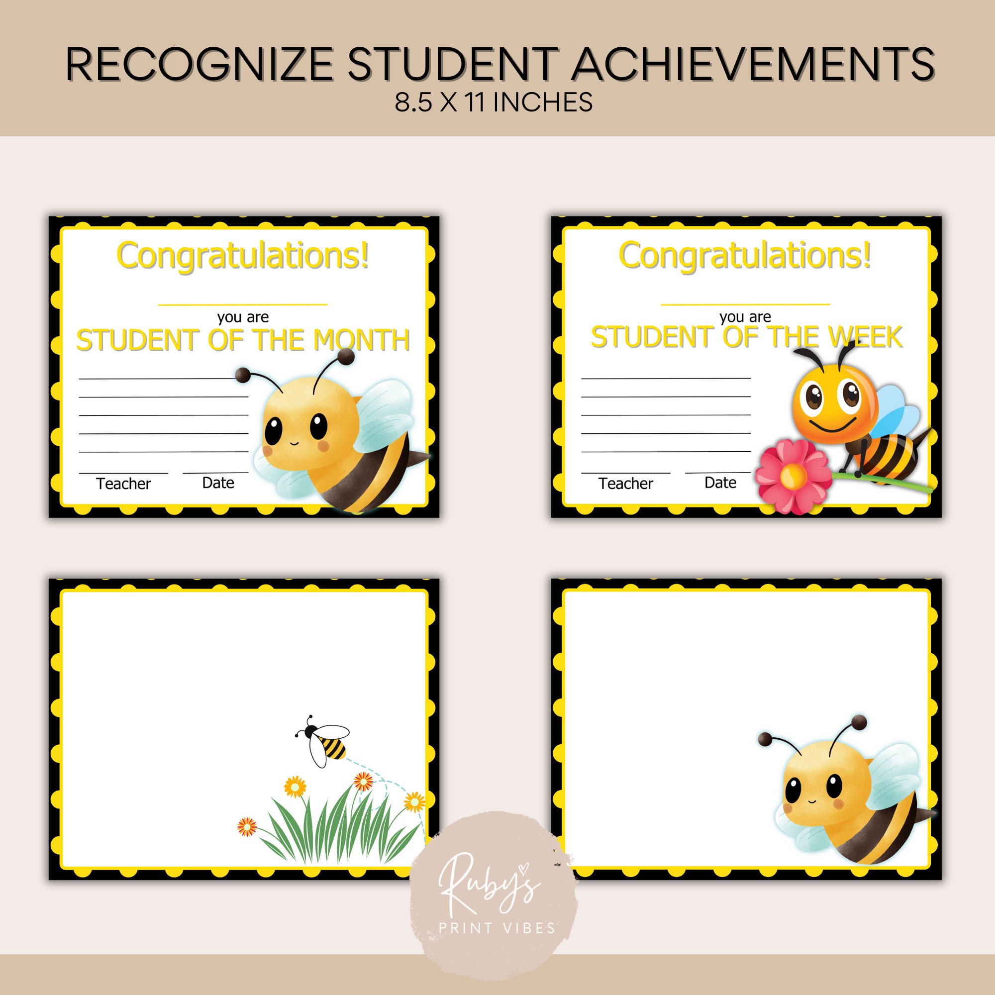 Bumble Bee Classroom Décor Bundle for Preschool Bulletin Board Bumble ...