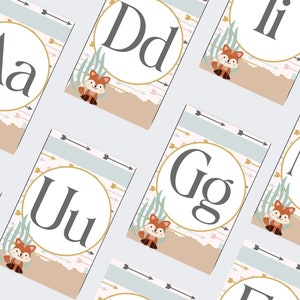 Boho Theme Classroom Alphabet Poster - Editable Templates for Daycare ...