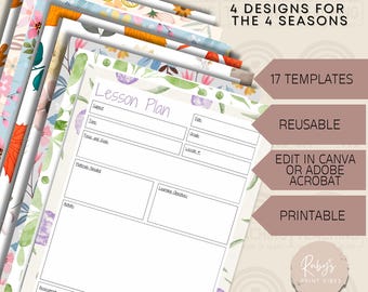 Daily Lesson Plan-black & White Standard - Etsy