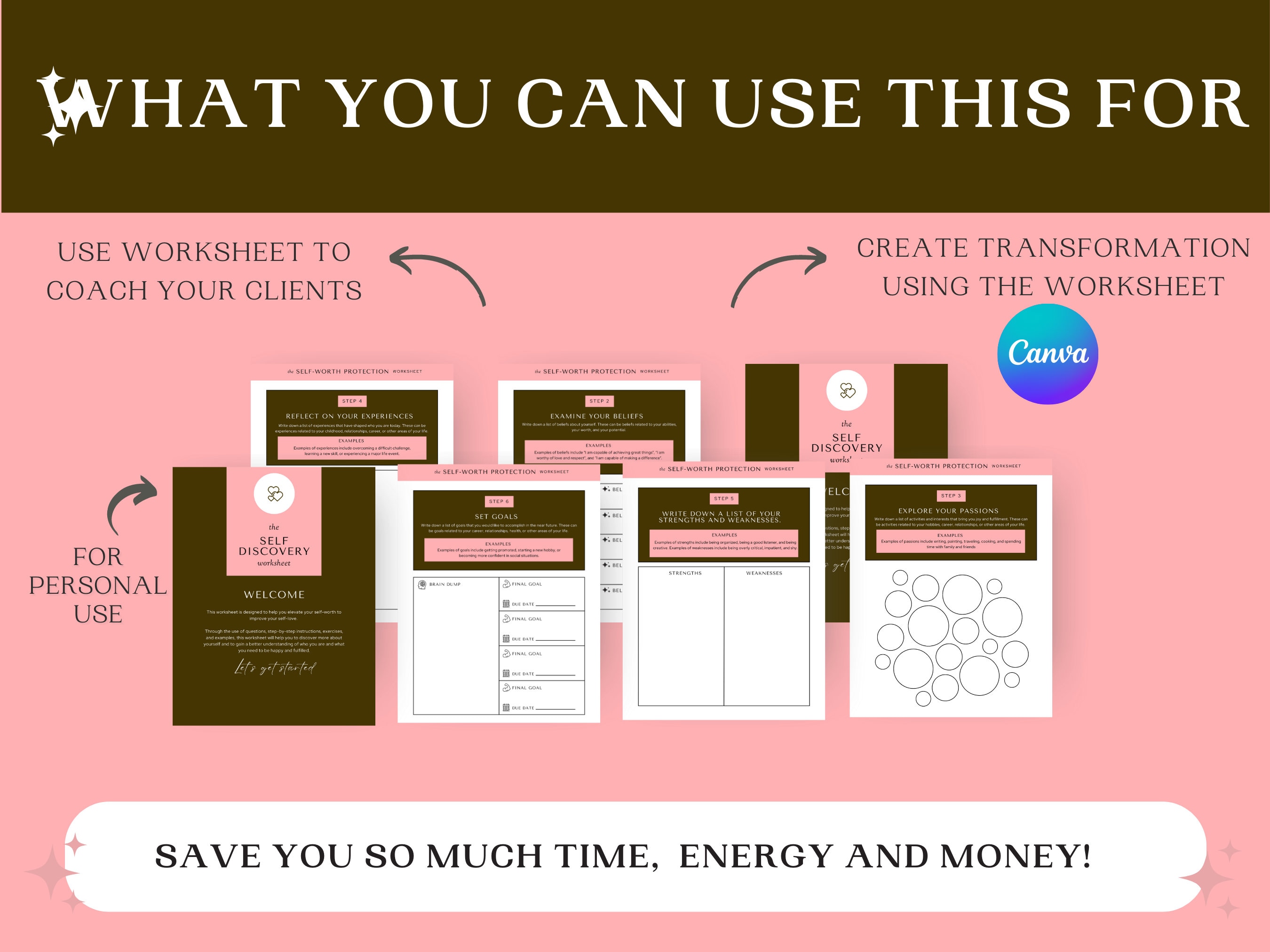 Editable Self Discovery Worksheet Emotional Intelligence Self Discovery ...