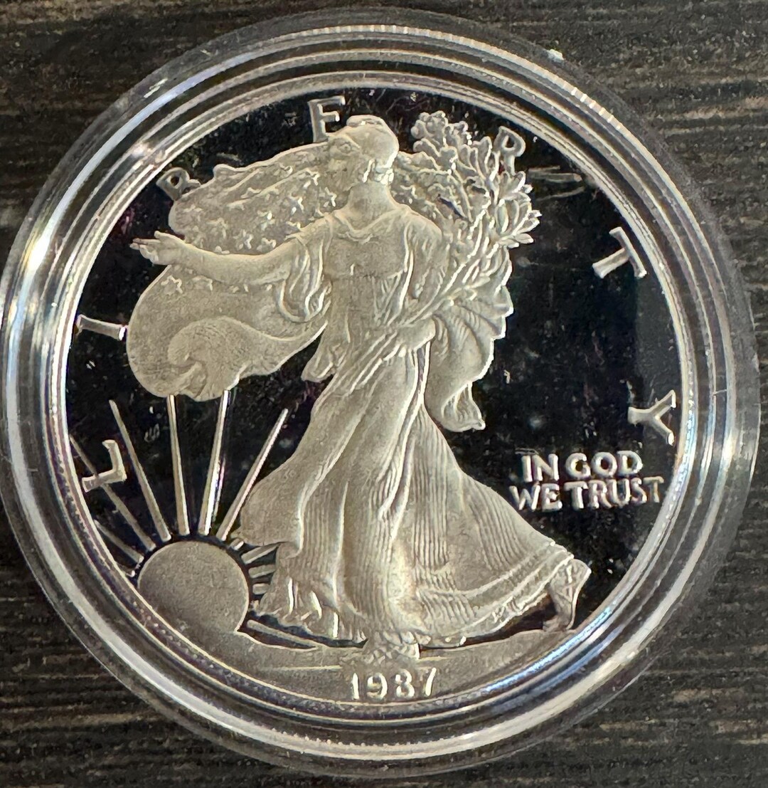1987 Proof American Silver Eagle, COA and OGP, 2nd Year Minted - Etsy