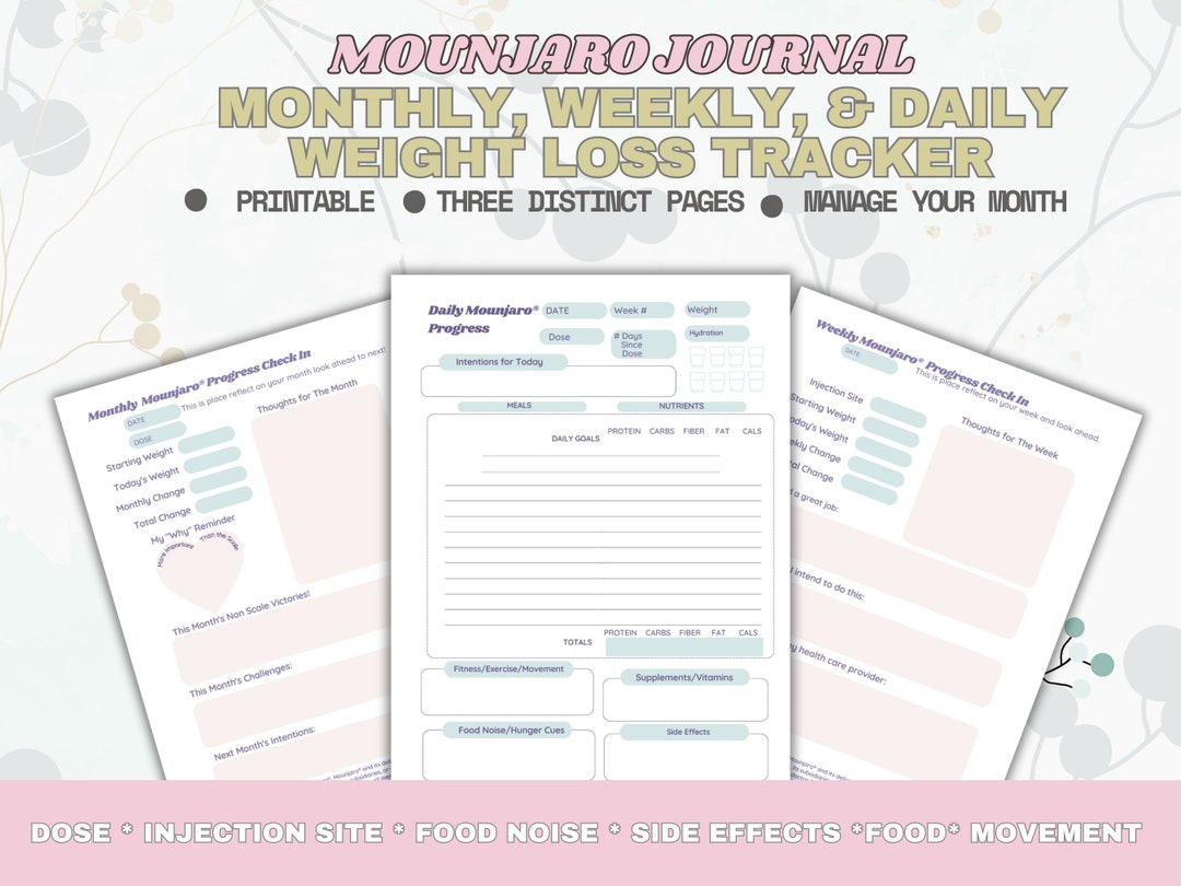 Mounjaro® Printable Weight Loss Tracker Weight Loss Journal - Etsy Mounjaro® Printable Weight Loss Tracker Weight Loss Journal - Etsy