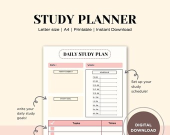 Cute Anime Printable Digital Planner Journal Daily Planner, Self Care ...