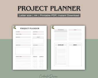 Printable Design Planner Digital Planner Room Makeover Project Planner ...