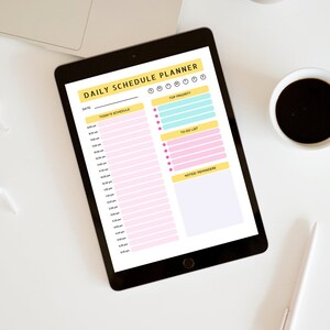 Digital Daily Schedule Planner - Etsy
