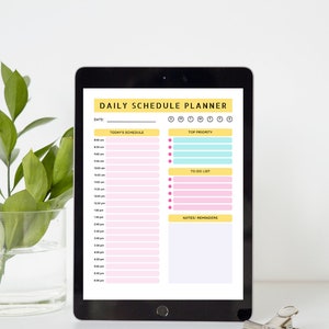 Digital Daily Schedule Planner - Etsy