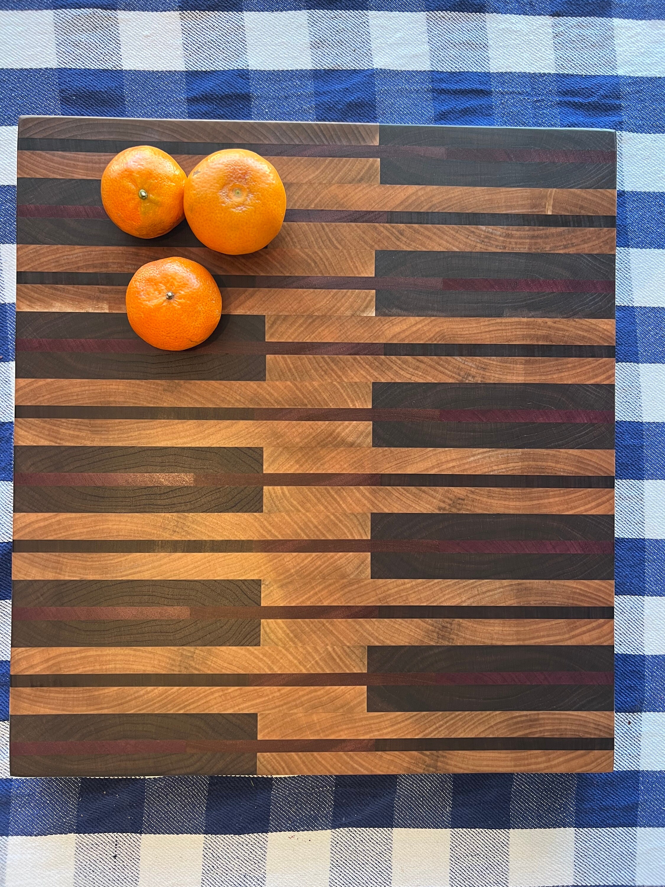 End Grain Walnut Rock Maple With Padauk Purple Heart and - Etsy