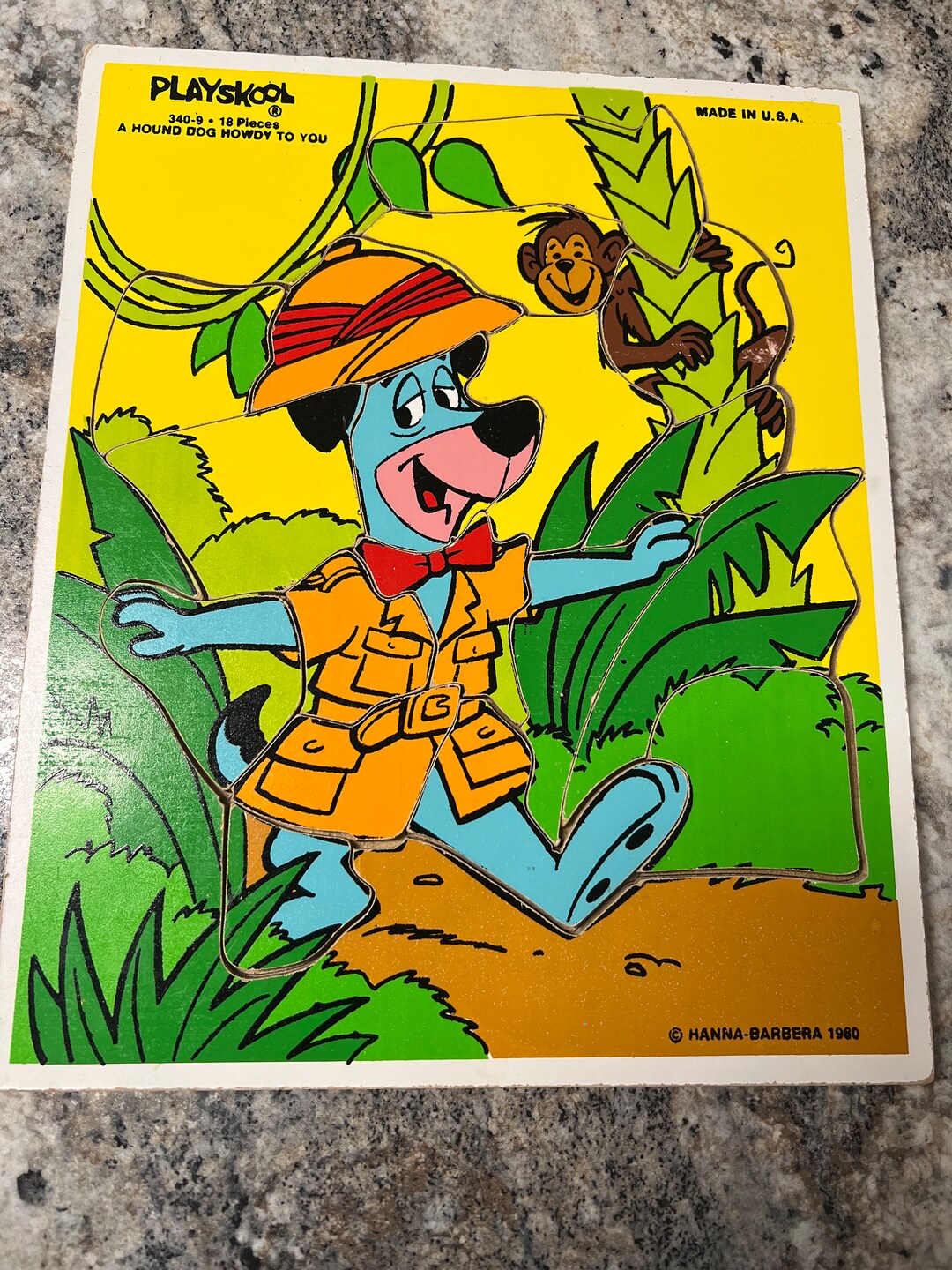 Vintage Hanna Barbera Huckleberry Hound Wood Puzzle 1980 Playskool - Etsy