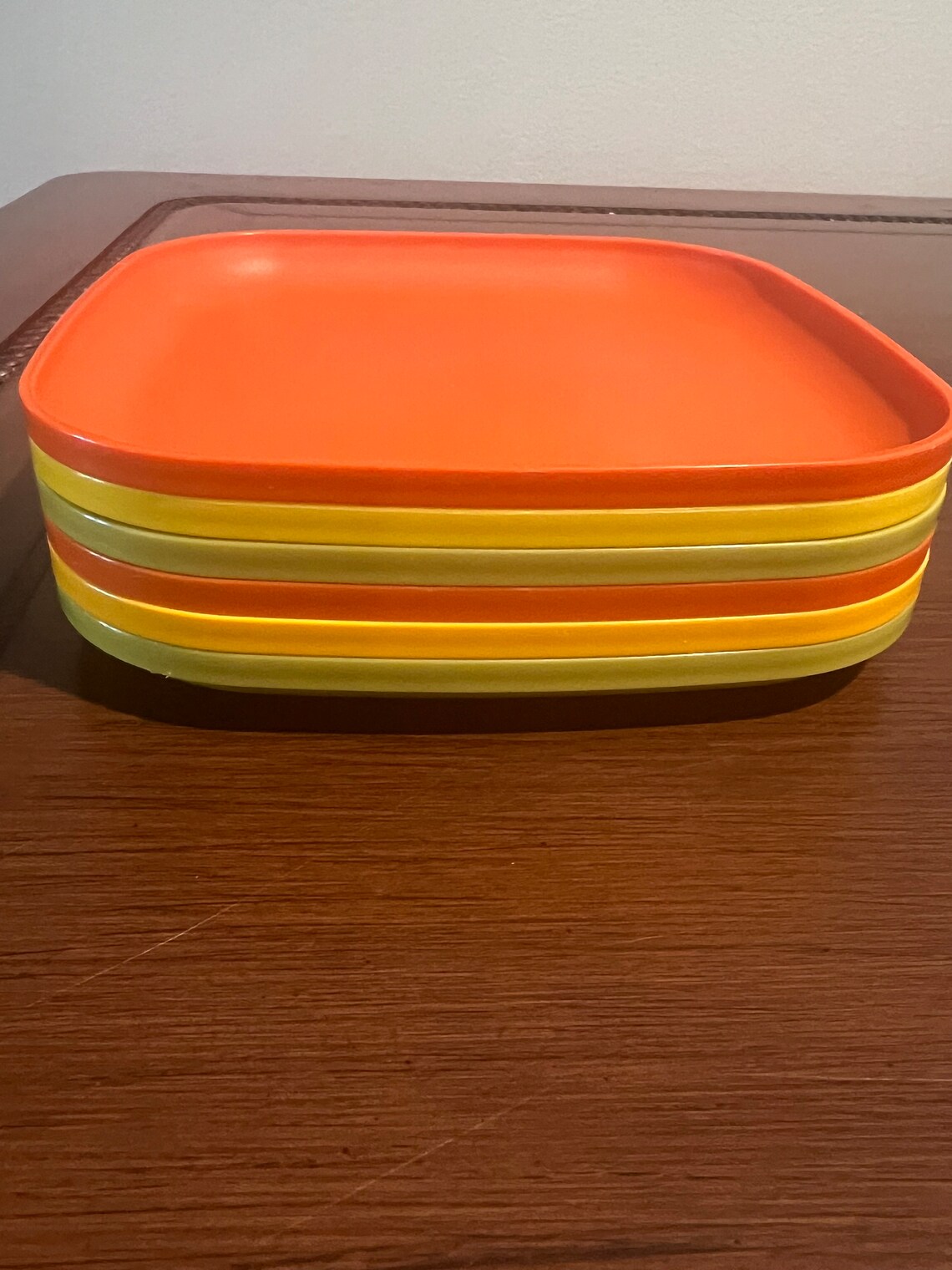 Vintage Tupperware Set of 6 Square Plates Lunch Luncheon Picnic - Etsy