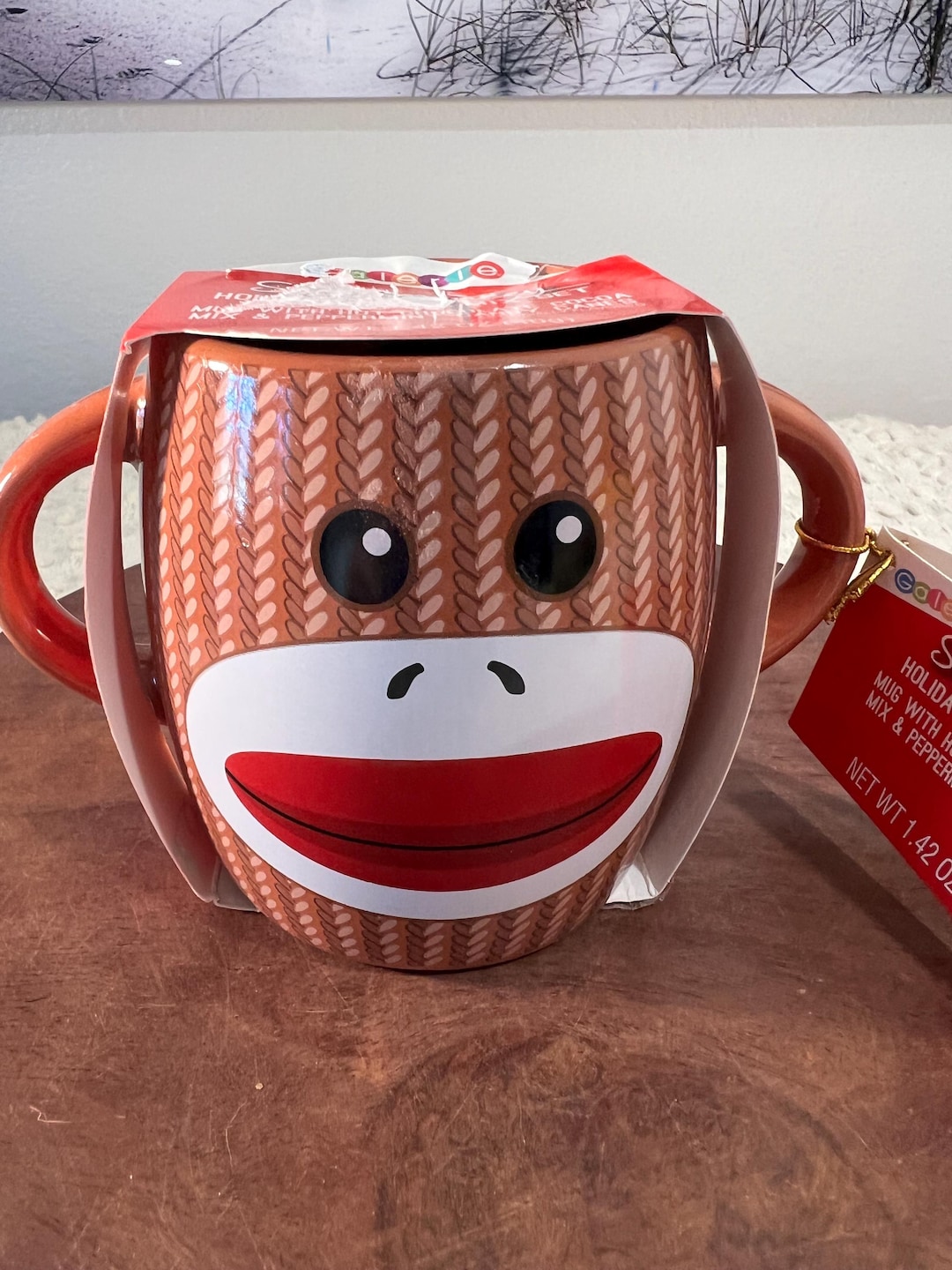 Sock Monkey Coffee Cup Mug 16 Oz Galerie Double Handles - Etsy