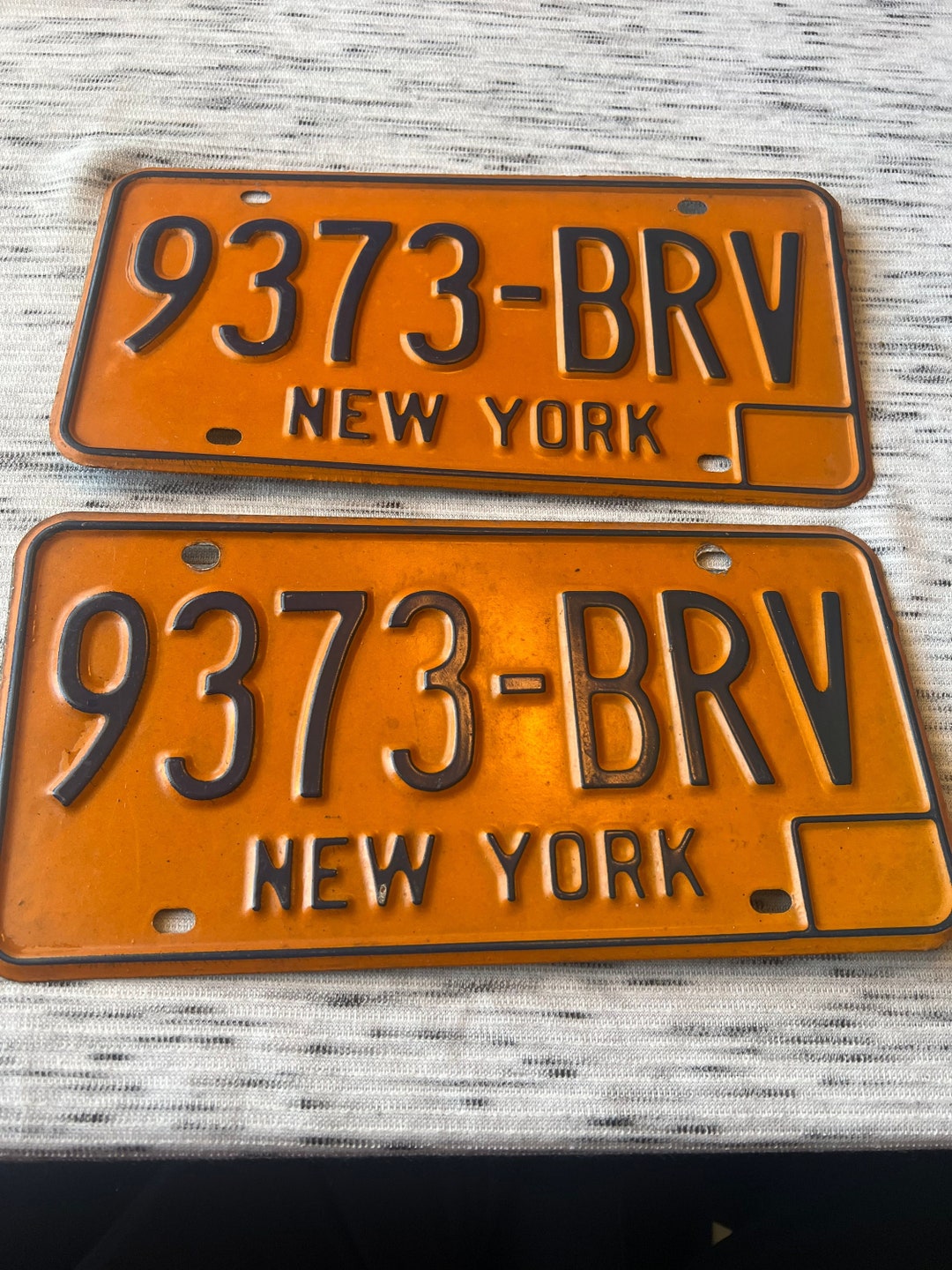 Vintage Set of New York License Plates Front & Back Plates - Etsy