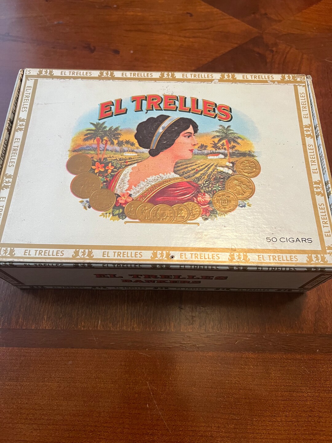 El Trelles Bankers Natural Leaf Wrapped Vintage Cigar Box Tobacco - Etsy